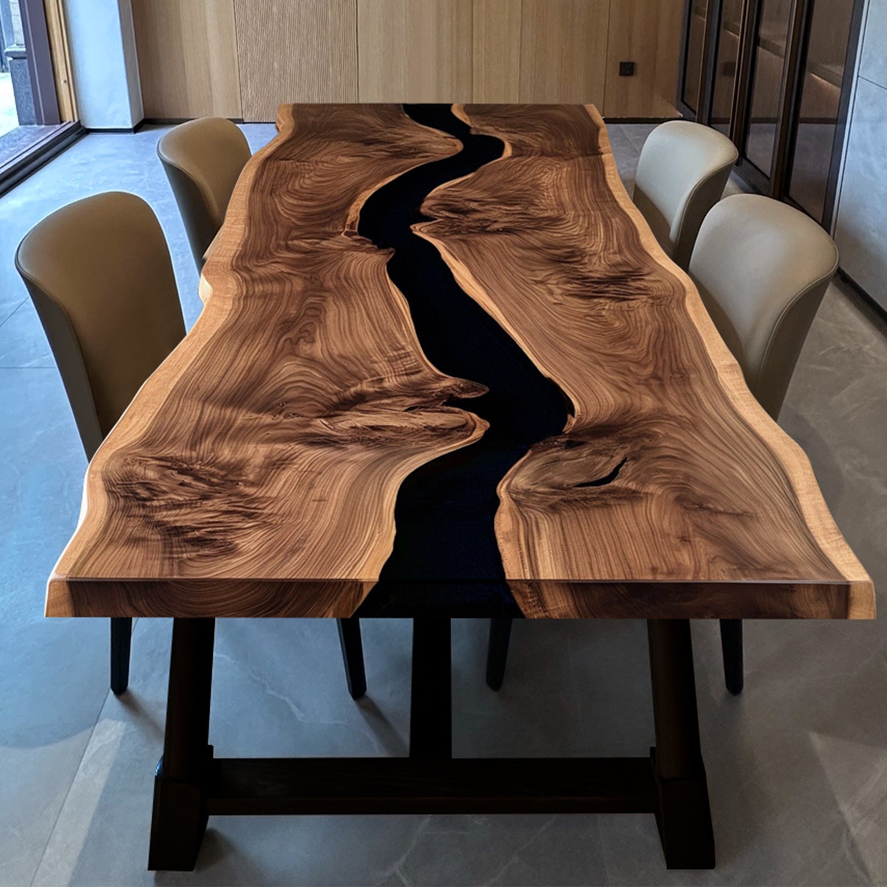 Custom Epoxy Resin Office Desk – SEAWAVETABLE