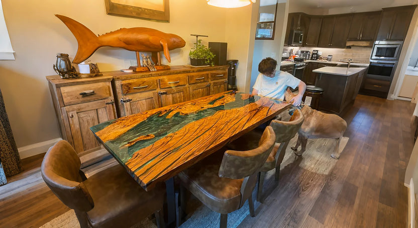 Seawavetab|Custom Resin River Tables & Solid Wood Tables – SEAWAVETABLE