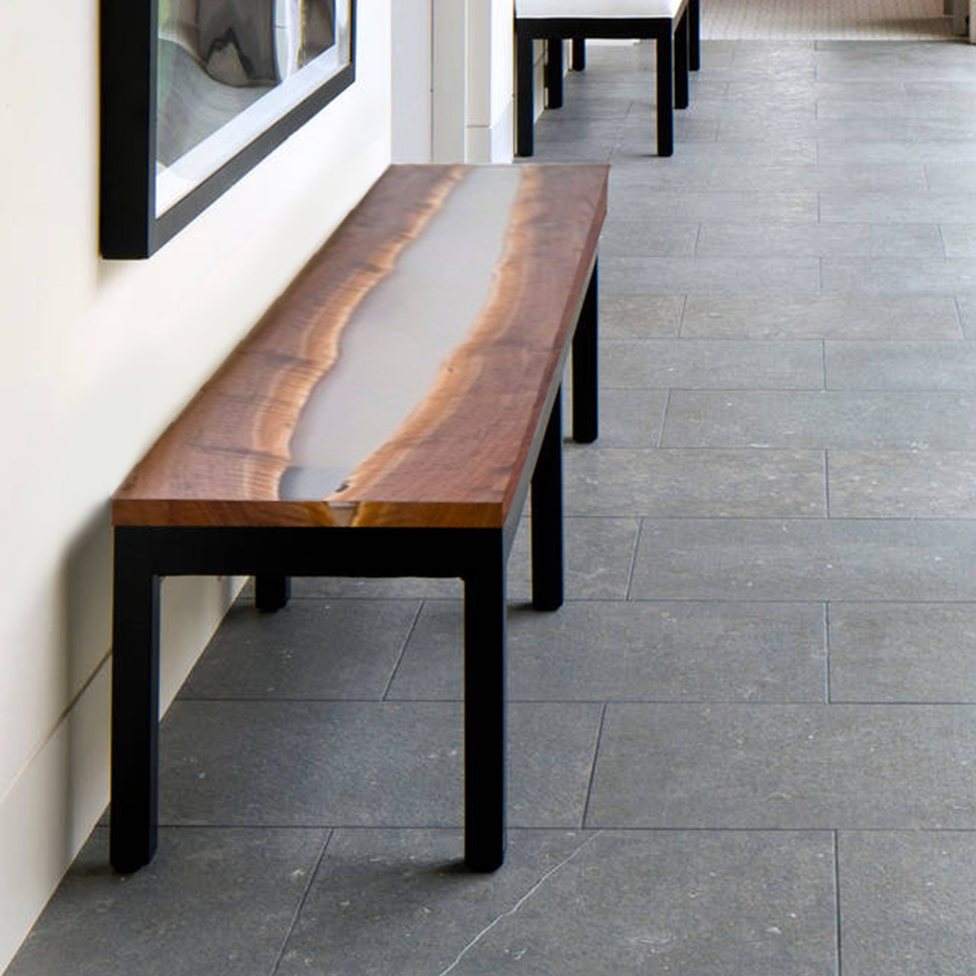 Custom White Epoxy Resin Console Table CRT-030 – SEAWAVETABLE