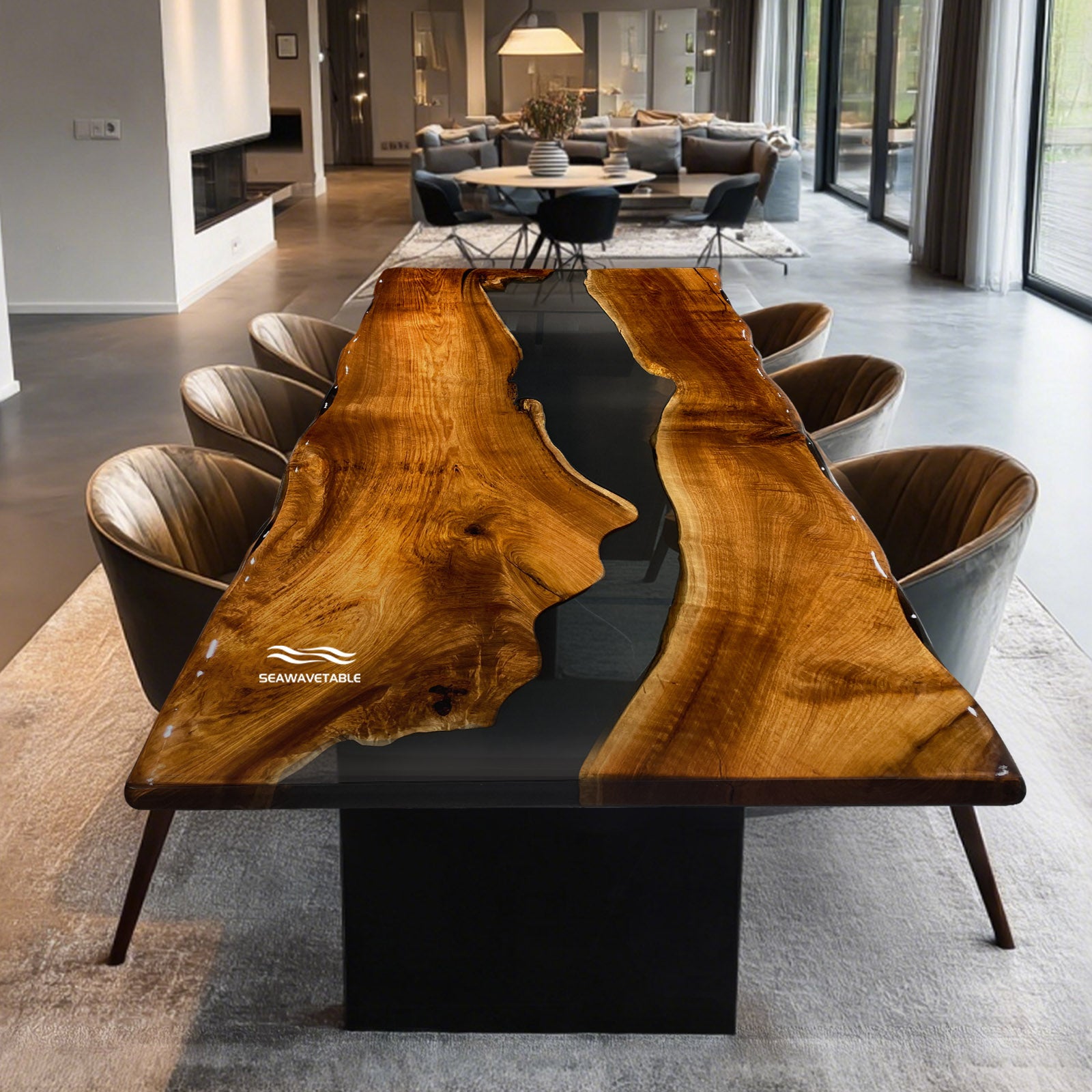 Seawavetab|Custom Resin River Tables & Solid Wood Tables – SEAWAVETABLE