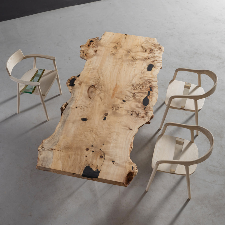 Poplar Slab Table 230.7-85-109-71-7 CM – SEAWAVETABLE